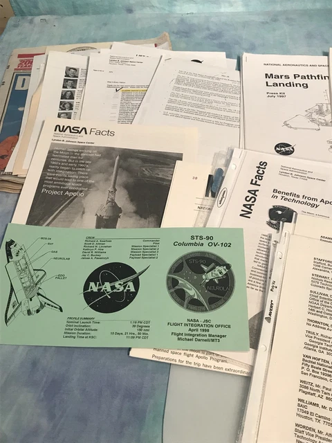 APOLLO SPACE SHUTTLE NASA PRESS KIT Space Facts Brochures Poster Book ...