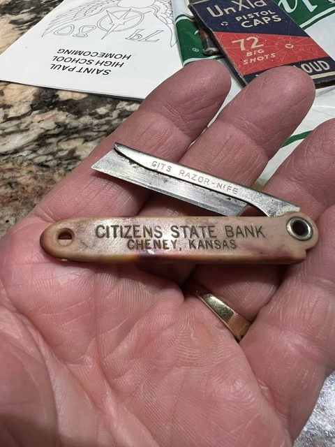 VINTAGE GITS RAZOR Nife-Cheney Kansas-Citizens State Bank-Insurance ...