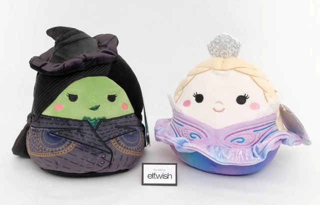 SQUISHMALLOWS WICKED SET Glinda & Elphaba Wizard Of Oz Cute Plush 8 ...
