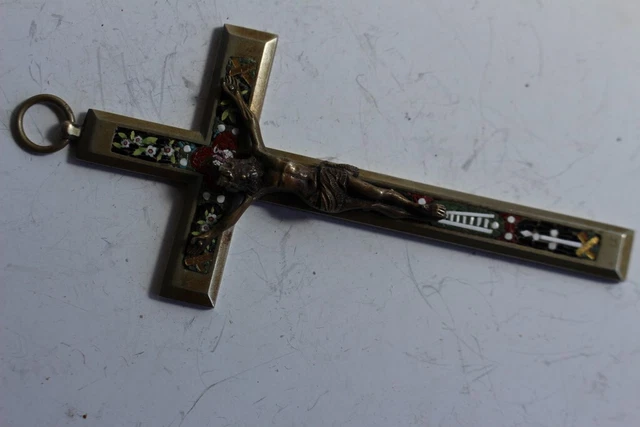 ANCIENNE CROIX MICRO mosaïque Italie religion (33742) EUR 98,00 ...
