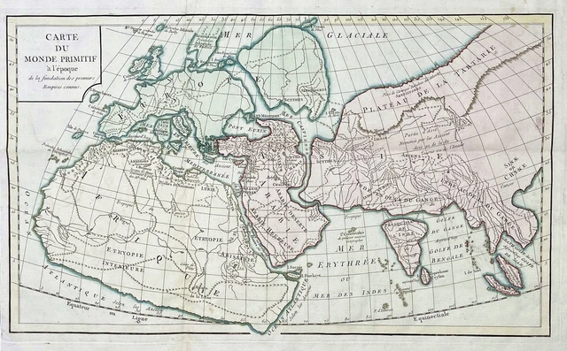 WORLD MAP CARTE du monde Weltkarte Africa Europa Asia Delisle de Sales ...