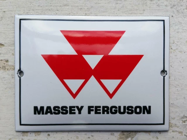 PLAQUE ÉMAILLÉE MASSEY Ferguson Enamel Sign Fergusson Fendt Deere New ...