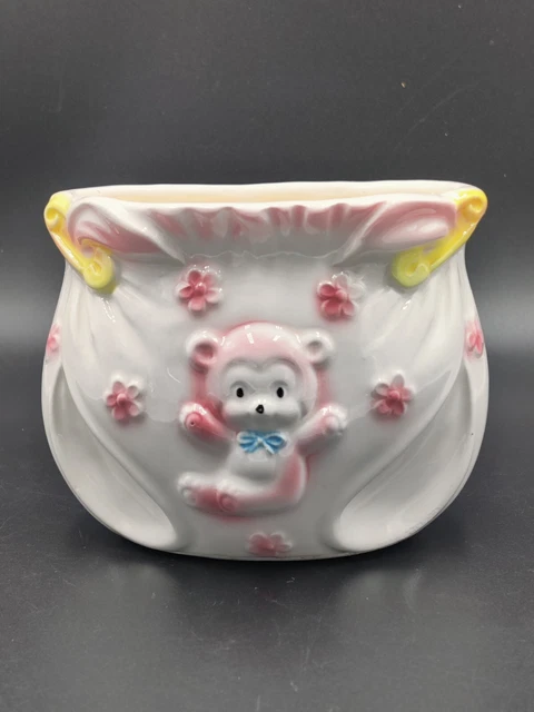 VINTAGE TEDDY DIAPER Parma by AAI Japan Pottery Ceramic Baby Diaper Planter £14.44 - PicClick UK