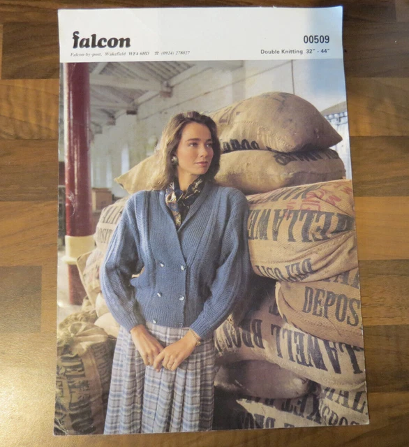 VINTAGE FALCON DOUBLE Breatsed Jacket Knitting Pattern £2.20 - PicClick UK