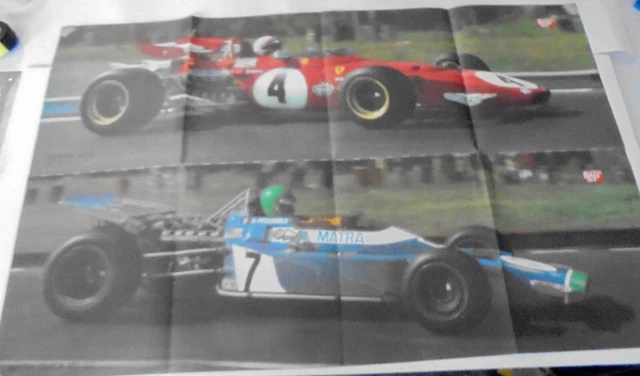 COLLEZIONE POSTER- FORMULA 1-Ferrari 312B C.regazzoni-Matra Simca Ms ...