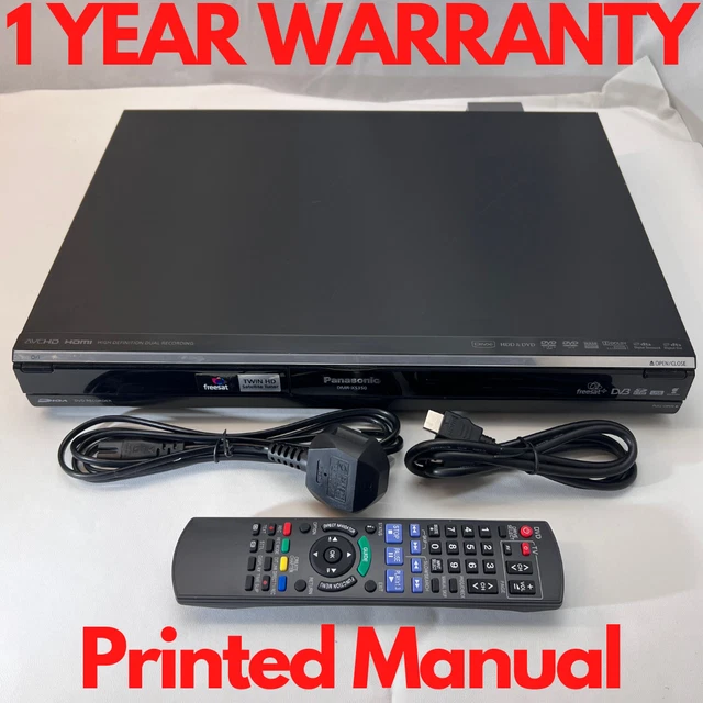 PANASONIC DMR-XS350 TWIN Tuner DVD RECORDER - 250GB HDD - FREESAT ...