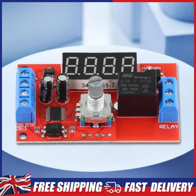 TIMER DELAY TRIGGER Switch DC5V/12V/24V Trigger Delay Switching Relay ...