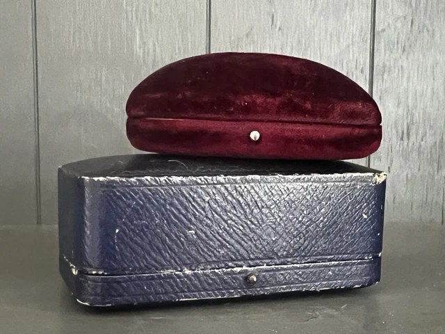 ANTIQUE RED VELVET Ring Box By Payne & Leather Jewellery Bracelet Box ...