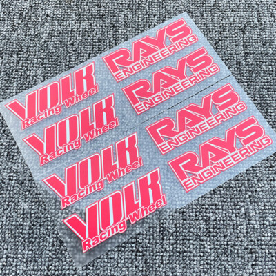 JDM JAPAN RAYS Engineering VOLK Racing TE37 Wheel decals RED sticker ...