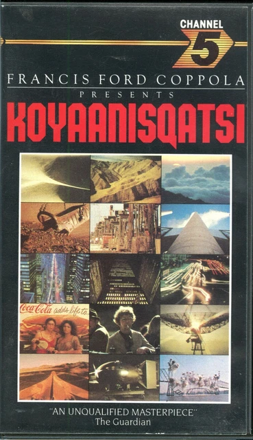 FRANCIS FORD COPPOLA VHS VIDEO Koyaanisqatsi CHANNEL 5 UK PAL 1987 ...