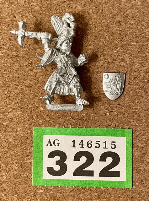 WARHAMMER FANTASY BRETONNIAN Grail Knight Hero On Foot Metal Citadel ...