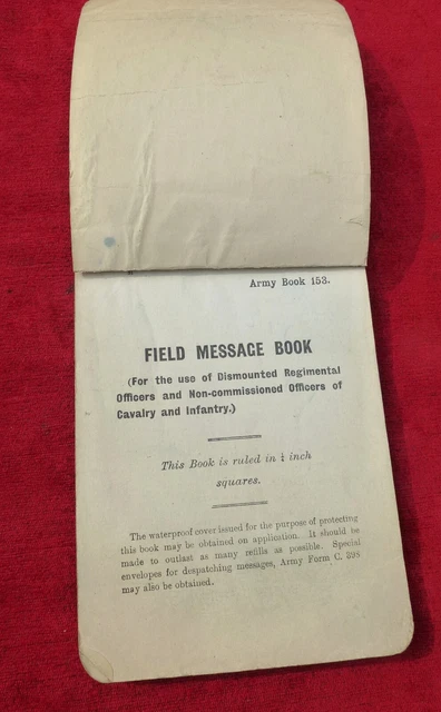 WW2 BRITISH ARMY Officers Nco Field Message Book Army Book 153 £30.23 ... WW2 BRITISH ARMY Officers Nco Field Message Book Army Book 153 £30.23 ...