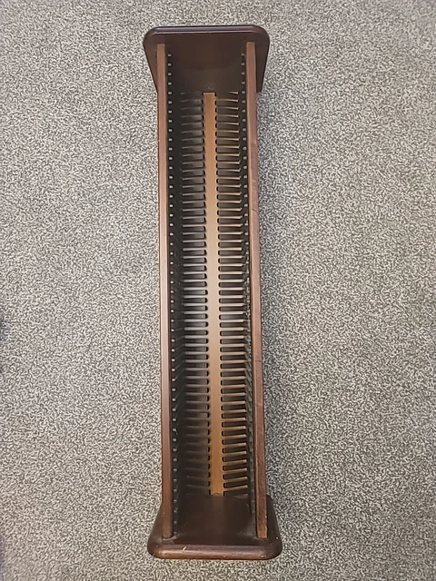 VINTAGE WOODEN CD Storage Rack Holds 50 CDs Sturdy Retro CD Holder $77. ...