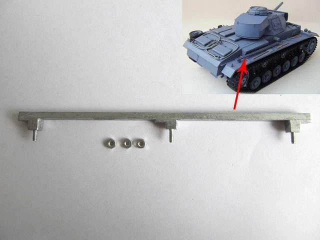 MATO 1/16 GERMAN Panzer III RC Tank Upper Hull Metal Bar MT096 Tank ...
