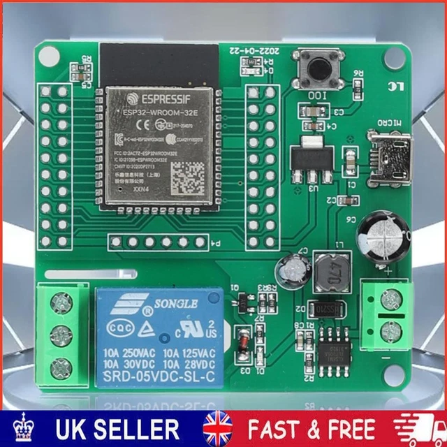 ESP32 ESP32-WROOM DEVELOPMENT Board DC 5-30/60V ESP32 WIFI BT BLE Relay Module £9.99 - PicClick UK