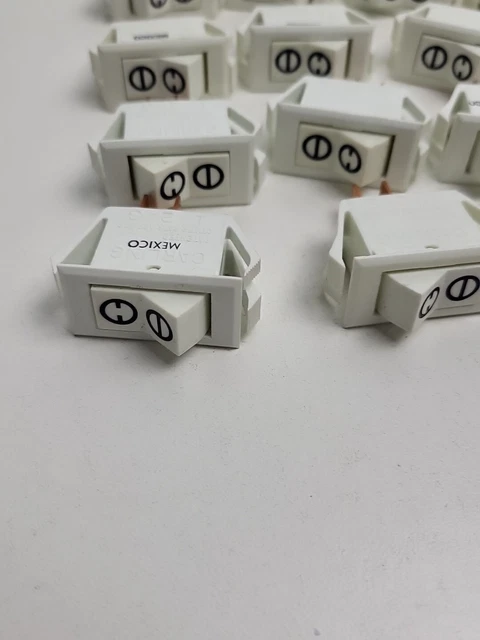 LOT OF 30 Carling, White Rocker Switch. ON/OFF. 5A 250VAC, 10A 125VAC ...