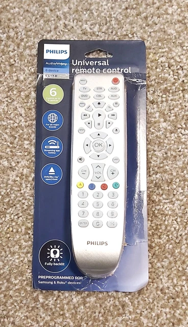 PHILIPS 6 DEVICE Universal Remote Control Elite Fully Backlit, All ...