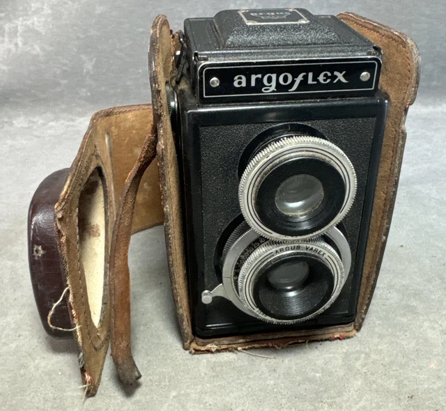 VINTAGE ARGUS ARGOFLEX Camera Untested With Leather Cover $29.74 - PicClick