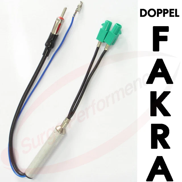 VW GOLF 5 6 Jetta Phantom Antennes Adaptateur 2 Fakra - din pour Pioneer JVC EUR 27,32 - PicClick FR