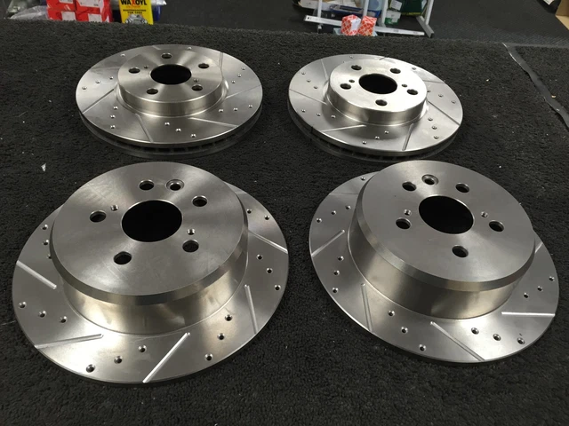 FOR TOYOTA MR2 Mk2 Sw20 Gt Rev 2 3 Drilled Grooved Brake Discs Front ...