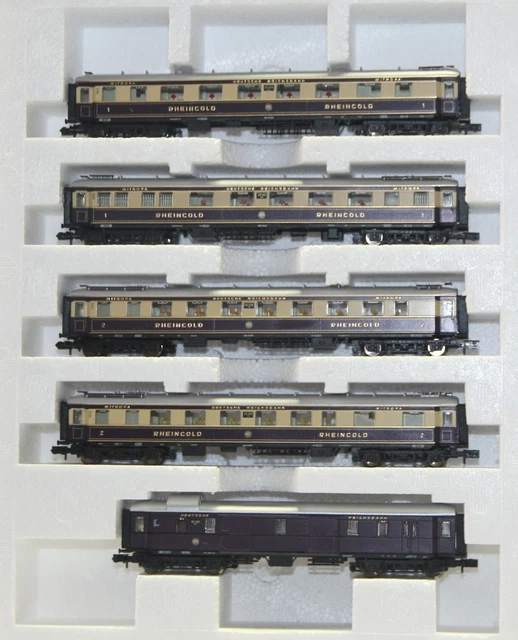 ARNOLD SPUR N 0143 fünfteiliges Wagen - Set "Rheingold" DRG Innenbel. TOP in OVP EUR 129,00 ...