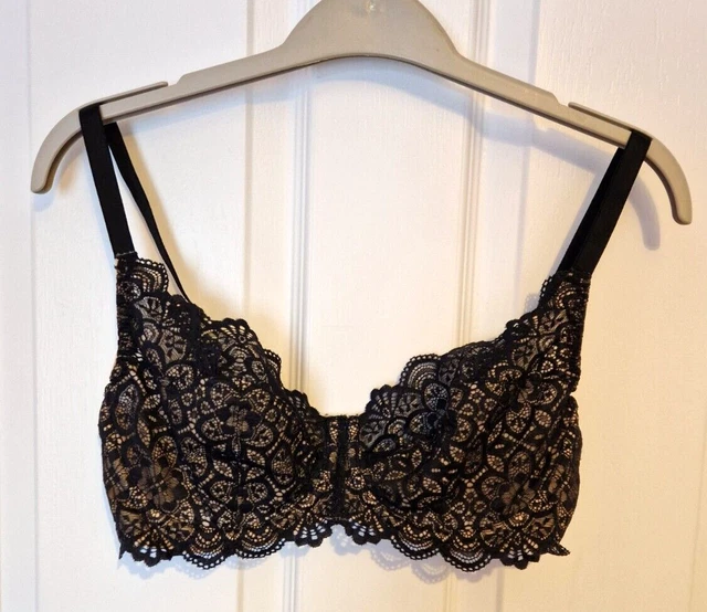 BRAVISSIMO MILLIE BRA Underwired Bra 30F Black, Nonpadded. Excellent ...