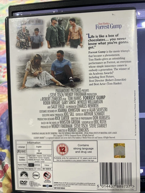 FORREST GUMP (DVD, 1994) £2.30 - PicClick UK