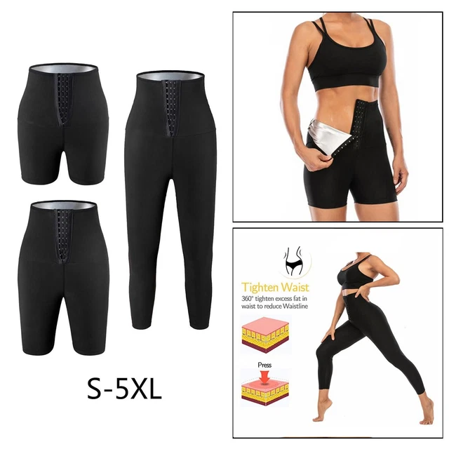 WOMENS HOT THERMO Body Shaper, Slimming Sauna Pants Thighs Fat Burner ...