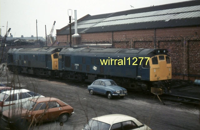 ORIGINAL RAILWAY SLIDE Class 25 25059 at Birkenhead Mollington Street ...