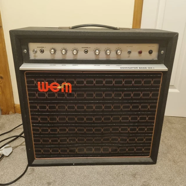 WEM DOMINATOR BASS MK1 Amplifier 1970s Vintage Valve Amplifier Black ...