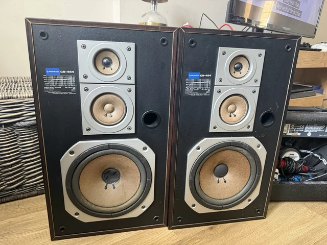 PIONEER CS-454 2.0 Wired Bookshelf Speakers 40W RMS Bass Reflex Brown ...