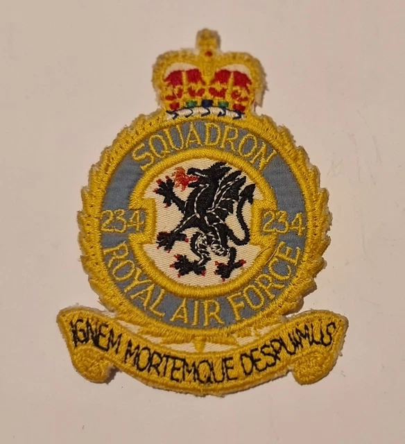 1960S/70S ROYAL AIR Force RAF Flight Suit Patch to No. 234 Squadron £11 ...