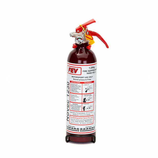 FEV 1.25KG NOVEC 1230 Gas [Rally Red] Handheld Fire Extinguisher With ...