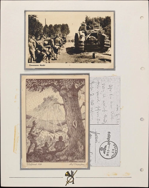 GERMANY WWII FELDPOST Pictorial Postcards (7) Panzer + Wehrmacht ...