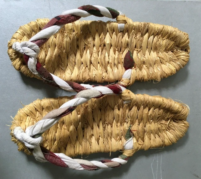 VINTAGE TRADITIONAL JAPANESE Zori Waraji Straw Thong Sandals £15.00 ...