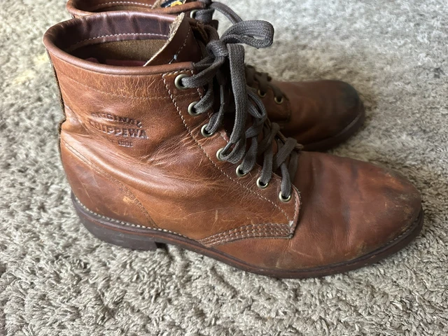 CHIPPEWA ELLISON WORK Boots Steel Toe Mens 10.5 D Original Chukka USA £ ...