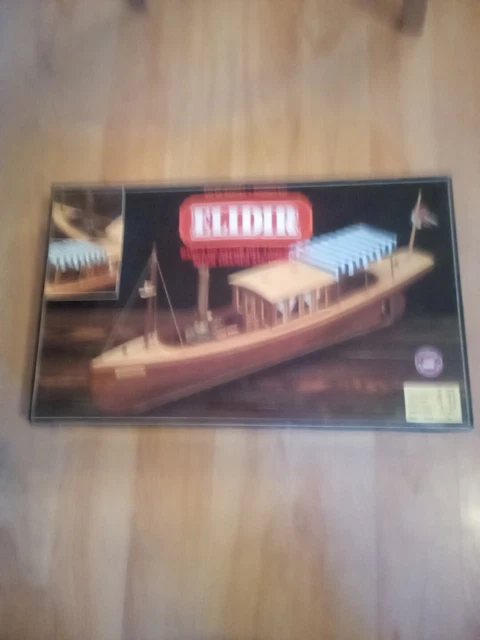 CONSTRUCTO ELIDIR RIVER Thames Steam Boat Wood Model Kit with brass ...