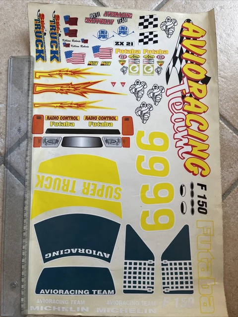 AVIORACING DECALS Vintage F150 Futaba RC Body Vintage 1/8 Adesivi ...
