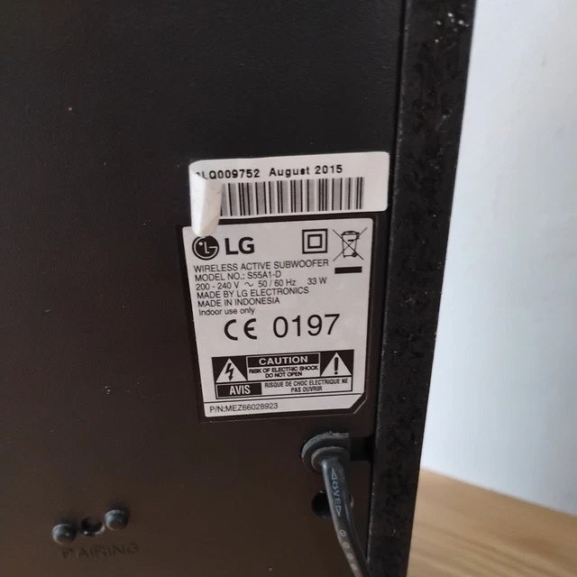 LG S55A1-D 33W Wireless Active Subwoofer £34.95 - PicClick UK