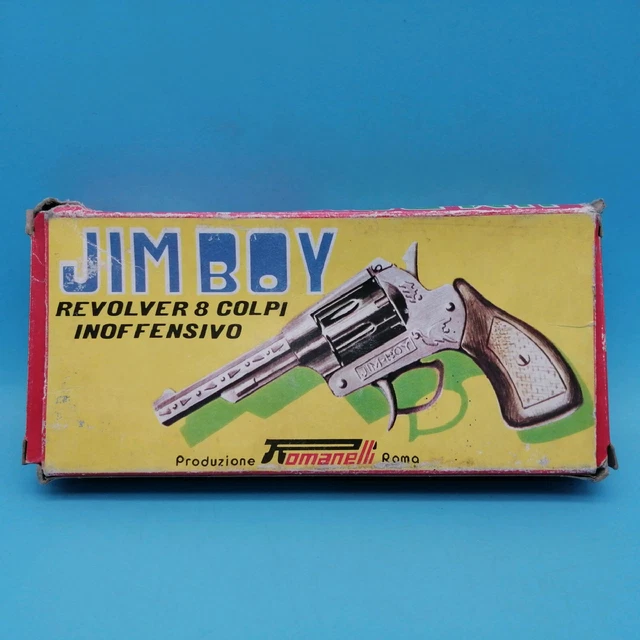 VINTAGE TOY ROMANELLI Jim Boy Pistola Gun Colt Navy Old Big West Cow ...