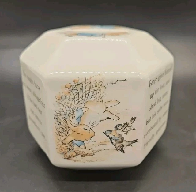 PETER RABBIT WEDGWOOD 6 Sided Pottery Money Box Beatrix Potter B £6.99 ...