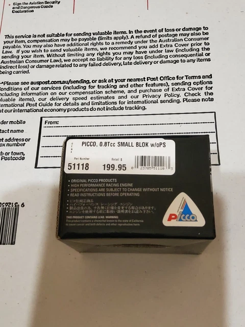 PICCO P-ZERO OFNA 0.8Tcc Engine for Xray NT18 1/18 Scale Vehicles Brand ...