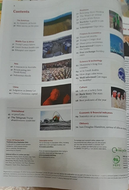 THE ECONOMIST MAGAZINE: Christmas 2025 Special Double Issue Brand New £ ...