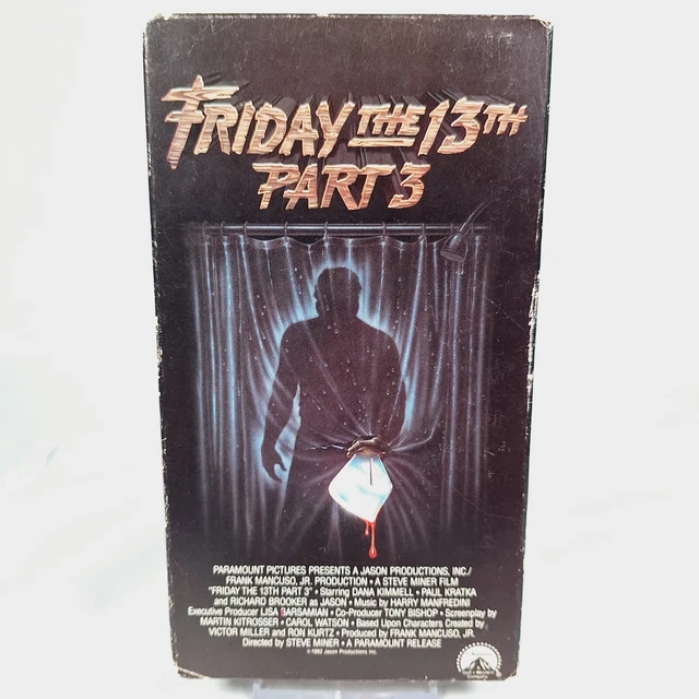 FRIDAY THE 13TH Part 3 - VHS Video Cardboard Sleeve - NTSC 1989 USA ...