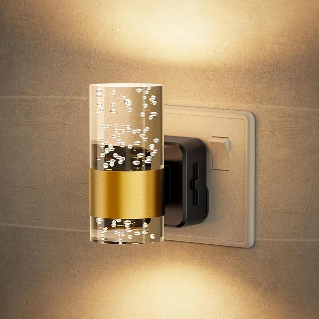 LED NIGHT LIGHT Plug in Wall, Acrylic Nightlight with Dusk to Dawn ...