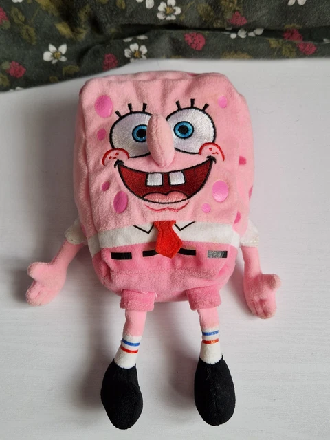 SPONGEBOB PINKPANTS TY Plush Squarepants soft toy Nickelodeon beanie ...
