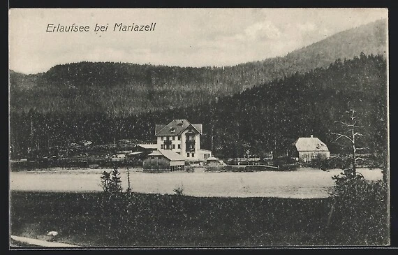 ERLAUFSEE BEI MARIAZELL, See mit Berghintergrund, Ansichtskarte EUR 5,00 - PicClick DE