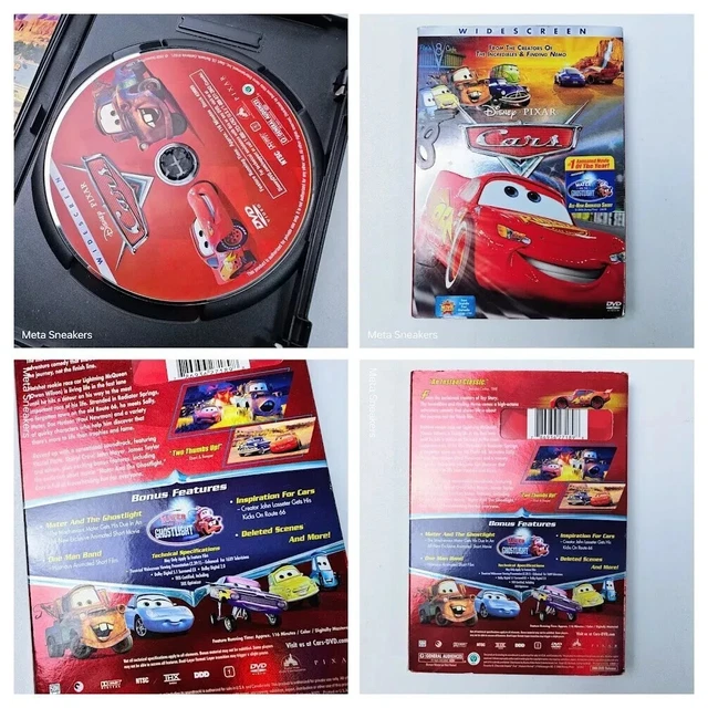 DISNEY PIXAR CARS DVD Great Animated Widescreen Bonus Deleted Scenes ...