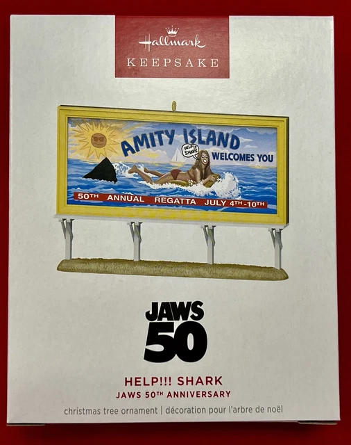 HALLMARK 2025 JAWS 50th ANNIVERSARY HELP!!! SHARK AMITY SIGN - New In ...