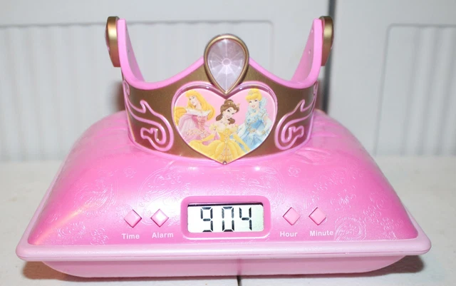 DISNEY PRINCESS TIARA Projection Alarm Clock *Tested/Working ...